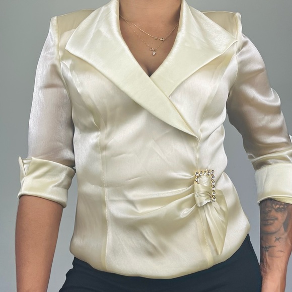 J.R Nites | Tops | Jr Nites Light Gold Blouse | Poshmark